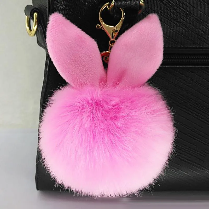 DHgate.com:Plush Keychain Animal Plush Keychain: Soft Rabbit Ear Faux ...