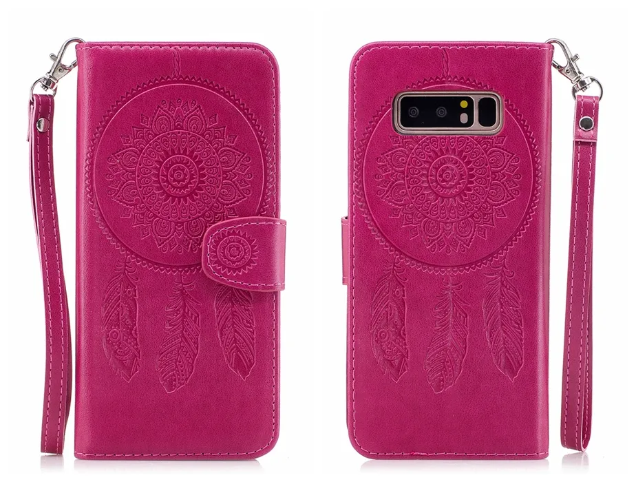 Samsung Galaxy Note 8 Case Leather Flip Cover With Embossed ...