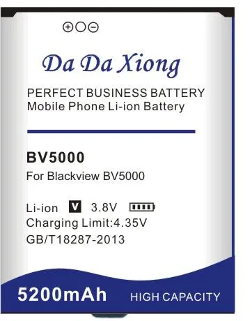 DHgate.com:Da Da Xiong 5200mAh BV5000 Battery Replacement for Blackview BV5000, Long-Lasting ...
