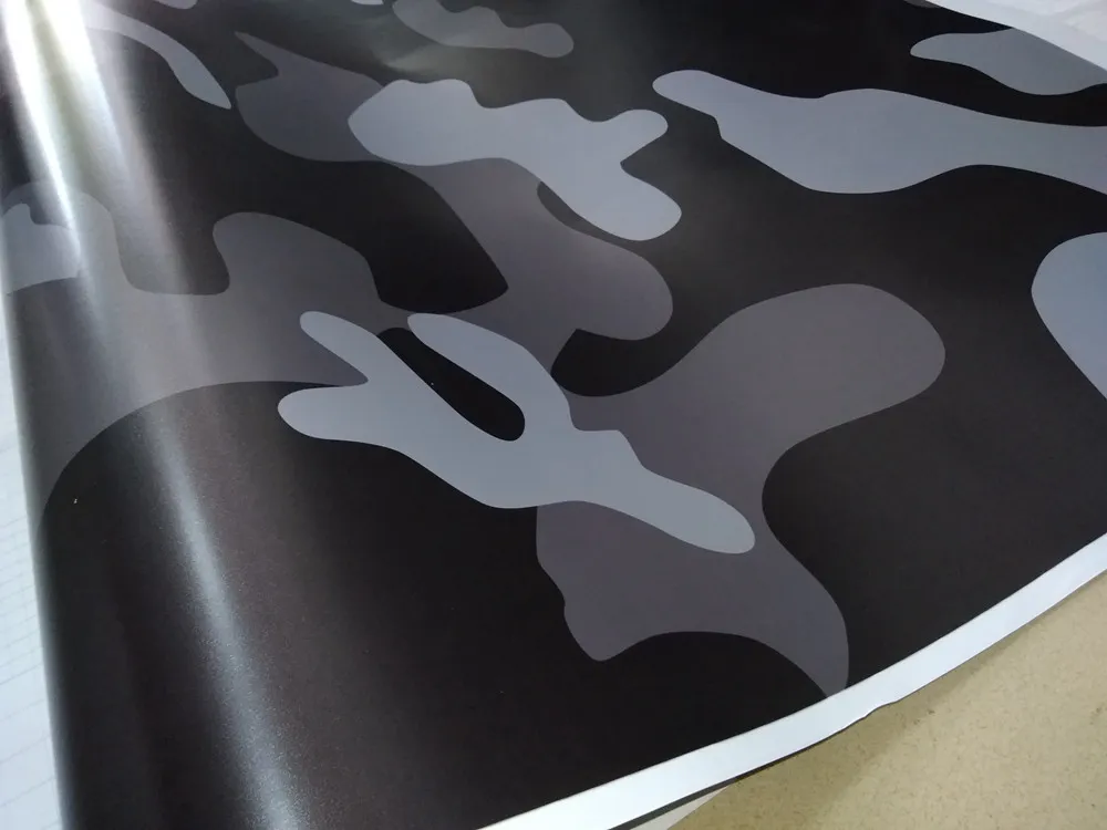 Large Gunmetal Camo Car Wrap Vinyl, Air Release Matte Gloss Vinyl Film ...