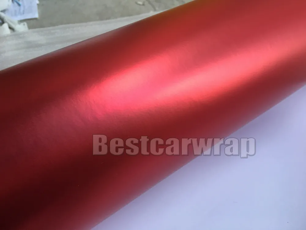 Premium Satin Chrome Red Vinyl Metallic Orange Vinyl Wrap Film Air ...