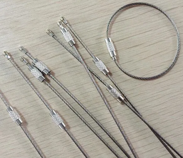 Bulk 1000 Stainless Steel Wire Keychains - Heavy Duty Cable Key Rings ...