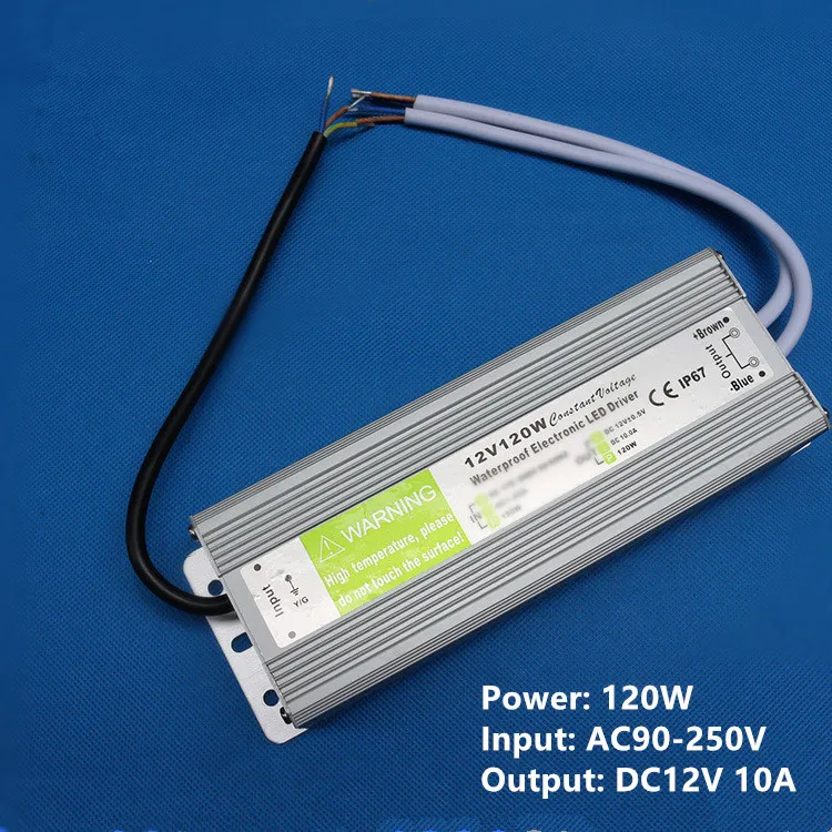 Waterproof DC 12V 5A 60W LED Power Supply With 20 300W 12v Dc ...