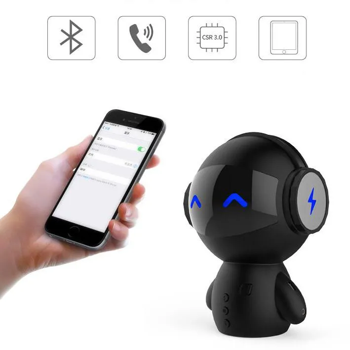 Robot Mini Bluetooth Speaker | Portable Subwoofer With Power Bank TF ...