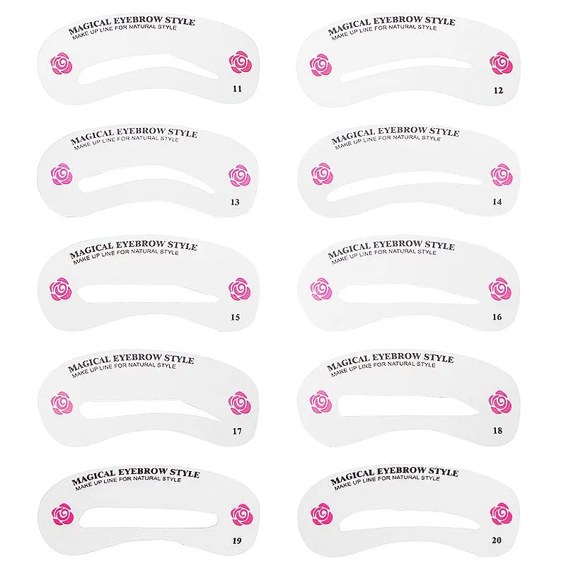 24 Reusable Eyebrow Shaping Stencils - Achieve Perfect Brows Every Time ...