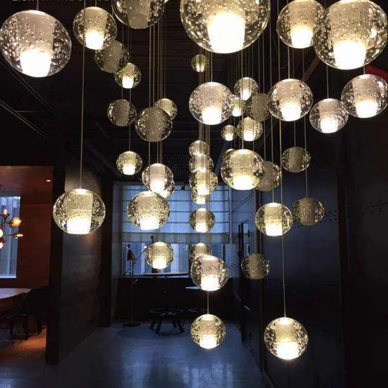 G4 Famous Brand LED Crystal Glass Ball Pendant Meteor Rain Ceiling ...