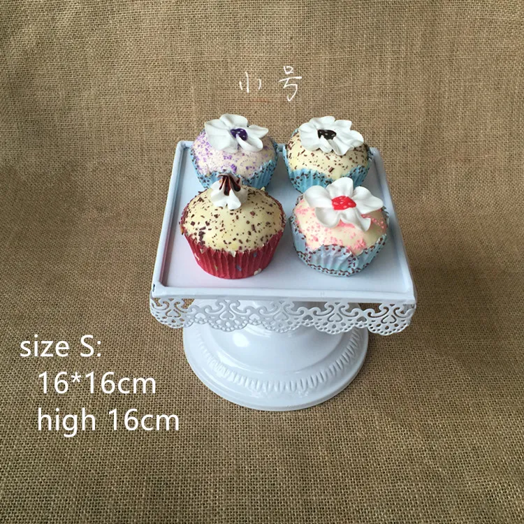 White Lace Tall Cake Stand - Elegant Square Frame, Premium Quality ...