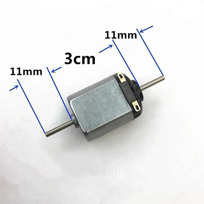 F130 Double Head Shaft Length 52mm Miniature DC Motor Small Fan Motor ...