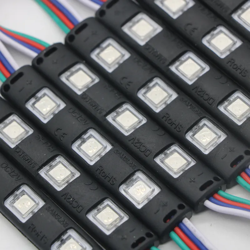 Waterproof RGB Pixel Led Module With Lens 1000x 5050 SMD 3LEDS, DC 12V ...