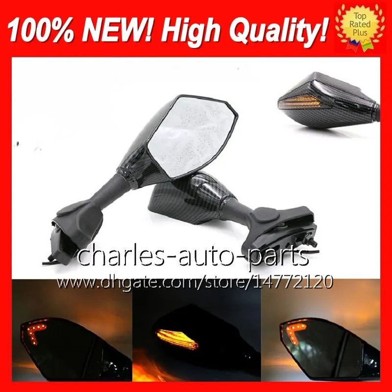 Black Carbon LED Turn Signal Heated Mirror For HONDA CBR600RR CBC1000RR ...