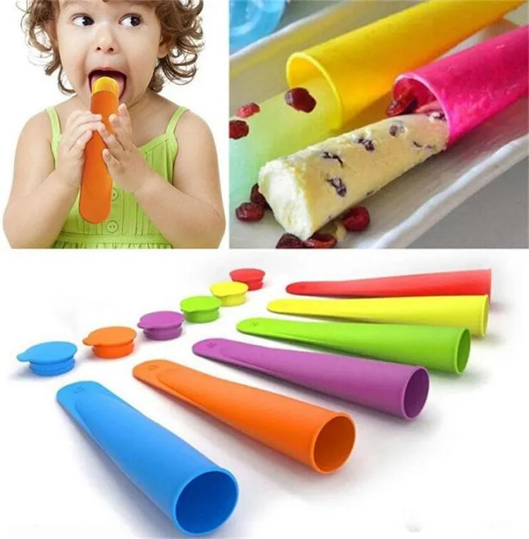 DIY Popsicle Molds - Silicone Ice Pop Maker with Lids, Reusable Ice ...