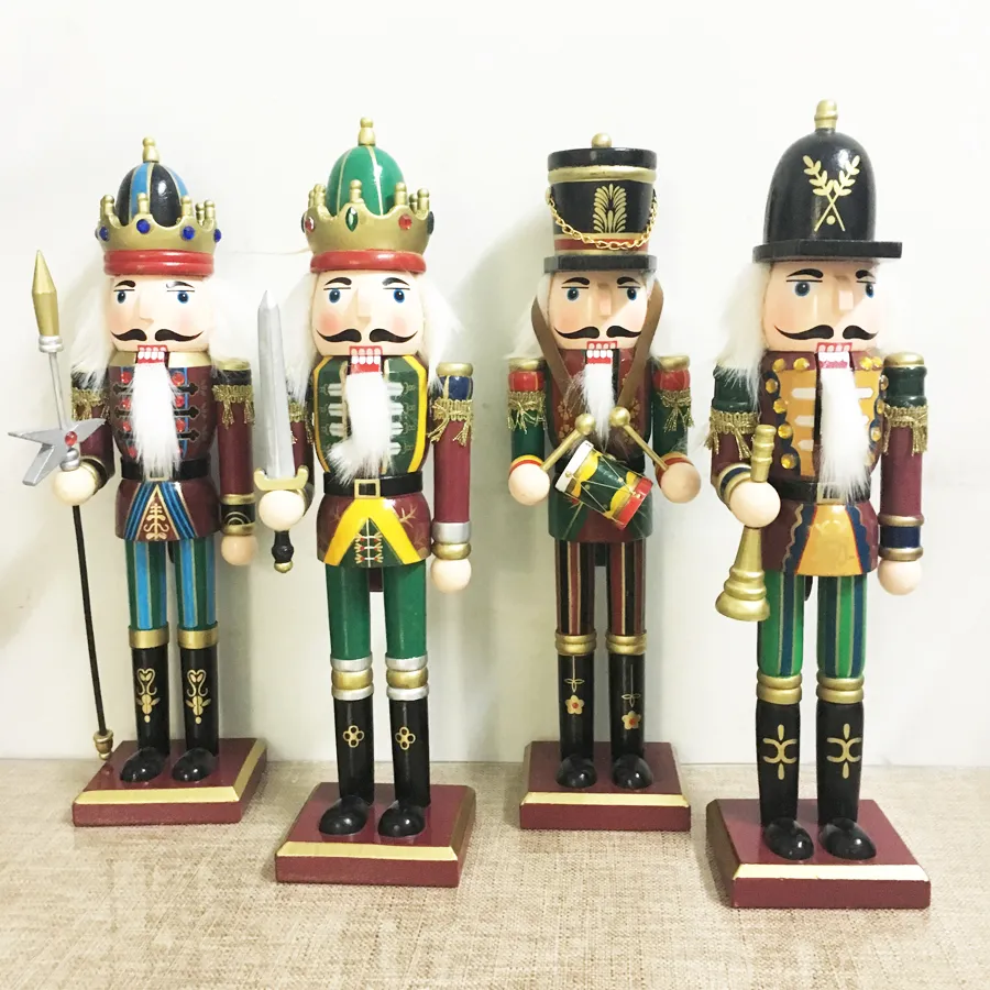 2017 Christmas Wooden Home Decoration Hand Painted Walnut Soldiers ...