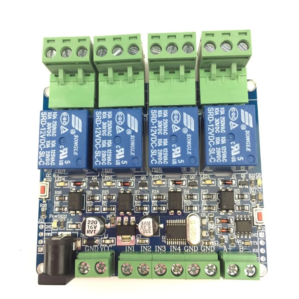5V 4 Channel Relay Module W/ STM8S103 Control Board: Compact Automation ...