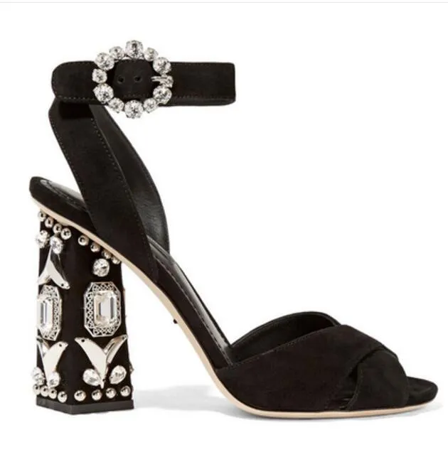 2017 Womens Diamond Rhinestone Sandals With Open Toe, Rhinestone ...