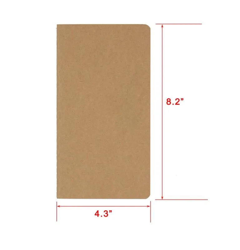 Wholesale Kraft Brown Unlined Travelers Notebook Art Journal Notebook ...