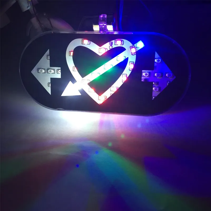 LED Motorcycle Turn Signals 12V Heart Shaped Blinker Flashing Brake ...