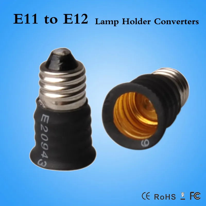 E11 To E12 Lamp Holder Adapter Fireproof PBT Converter For LED/CFL ...