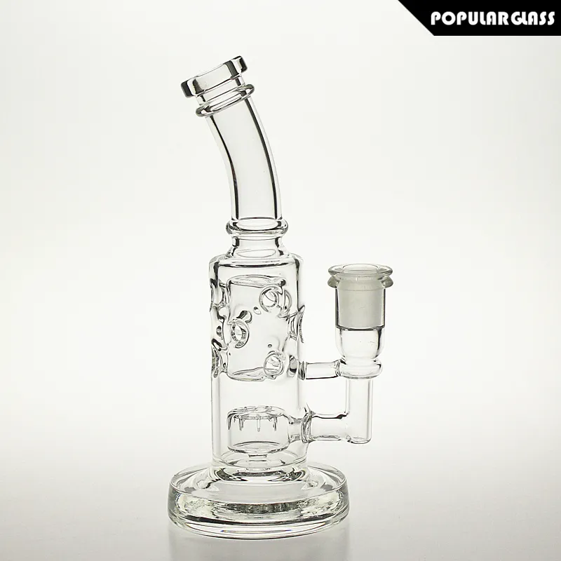 SAML Hookahs Bong 8 Inch Tall Glass Straight FAB Dab Rig Recycler Pipe ...