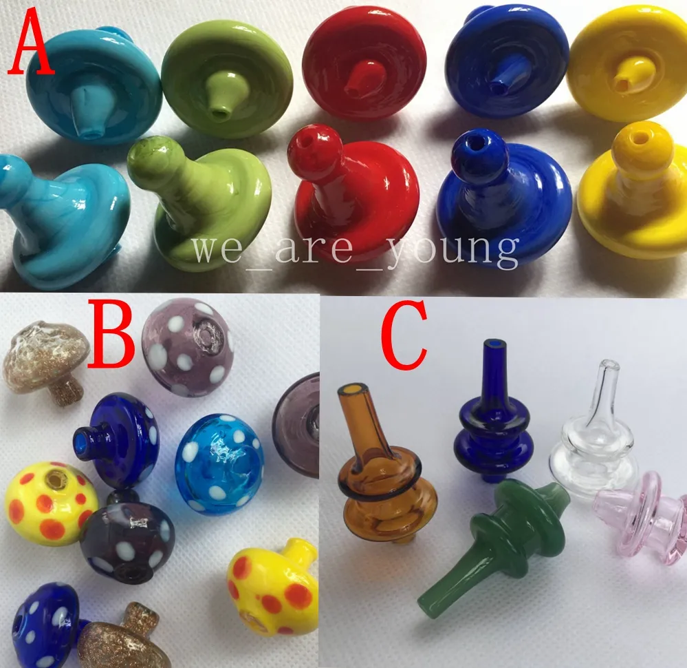 Colored Glass UFO Carb Cap Mushroom Carb Cap Dome For Less 30mm Quartz ...