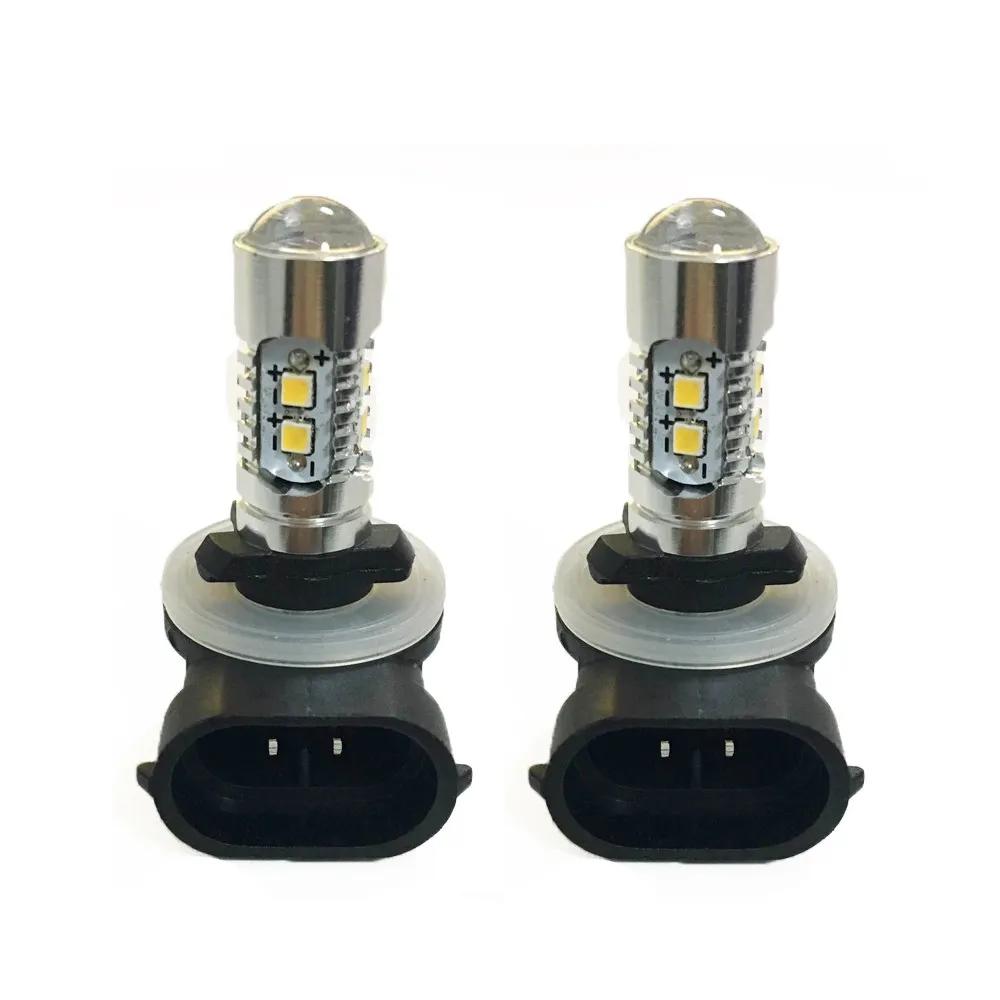 Brand 881 LED Car Light Bulbs 2 Pack 10 SMD 2323 White 12V High Power ...