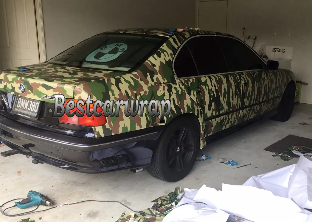 Snow Forest Camo Vinyl Car Wrap With Air Bubble Free Mirrorcoat Sticker ...