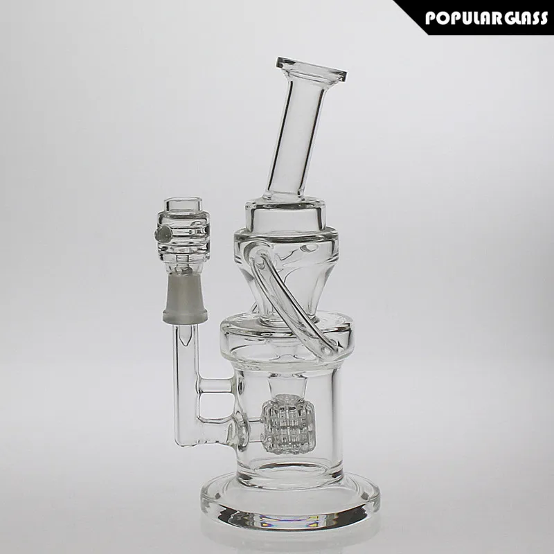 SAML GLASS 22.5cm Tall Glass Bong Incycler Bong Barrel Percolator Oil ...