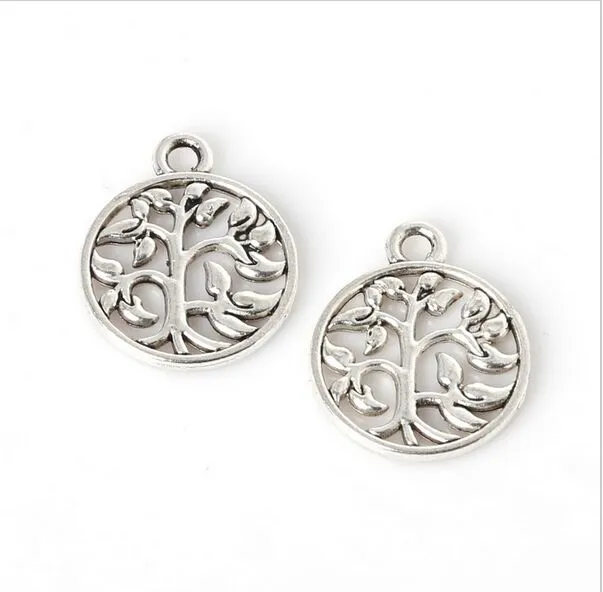 DHgate.com:Antique Silver Tree Charms Pendant: 200PCS Zinc Alloy Tree ...