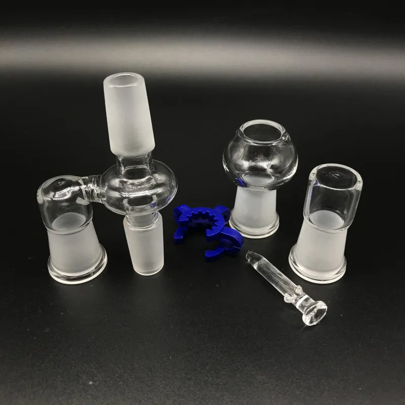 14mm 18mm Glass Ash Catcher Adapter Male/Female 45/90 Degree Reclaim ...