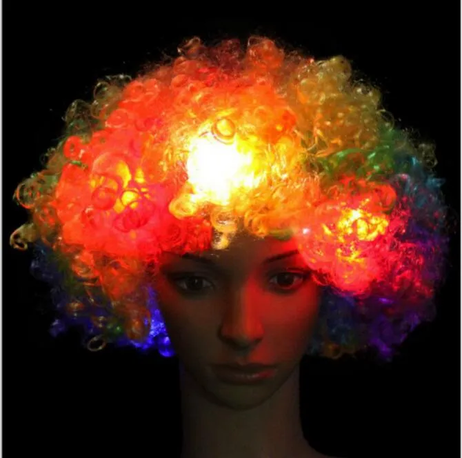 Cosplay Flashing Wigs Led Flash Headdress Fun Party Short Wigs ...