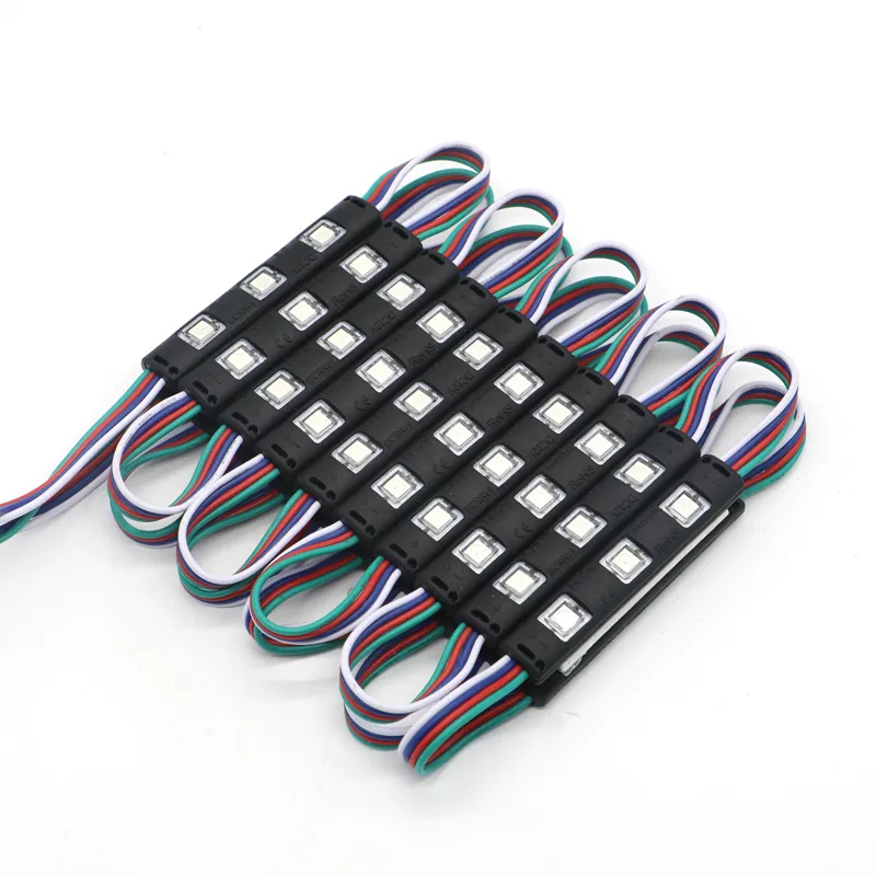 Waterproof RGB Addressable Led Module With Lens 3 SMD LEDs, 5050 Black ...