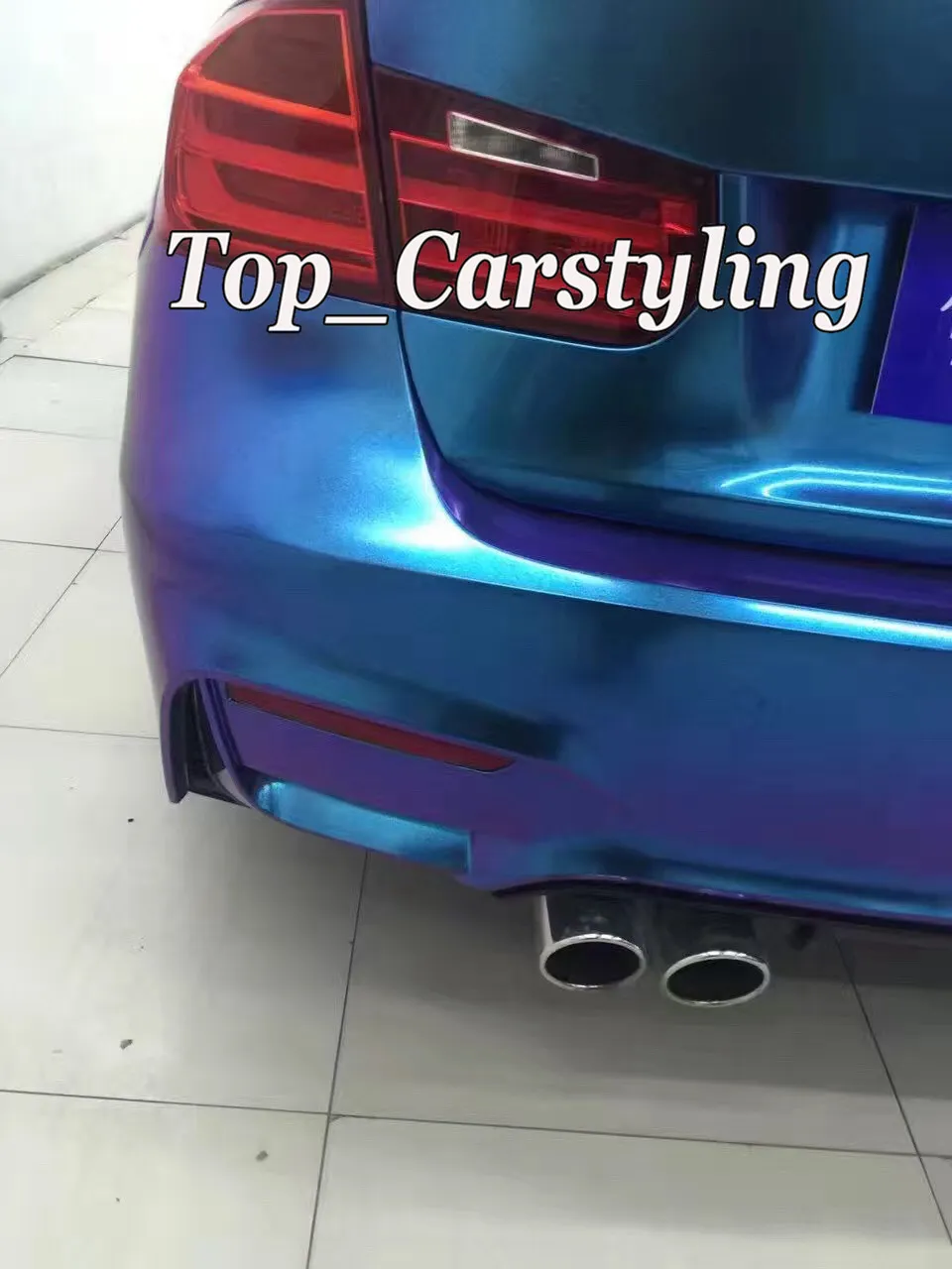 Blue To Purple Color Shift Gloss Chameleon Vinyl Car Wrap Film With Air ...
