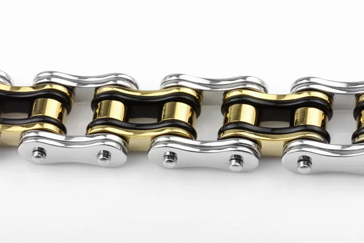 Punk Rock Jewelry Stainless Steel Bicycle Chain Bracelet Biker ...