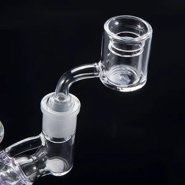 Dab Rig With Banger 4mm Thick Bottom Double Tube Quartz Thermal Banger ...