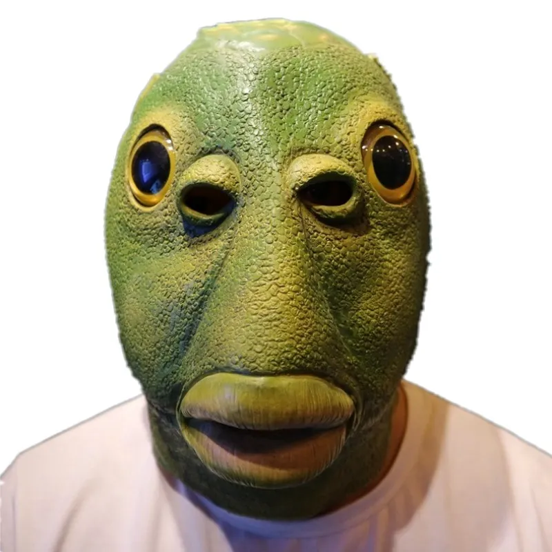 Scary Monster Latex Fish Mask Creature From The Black Lagoon Cosplay ...