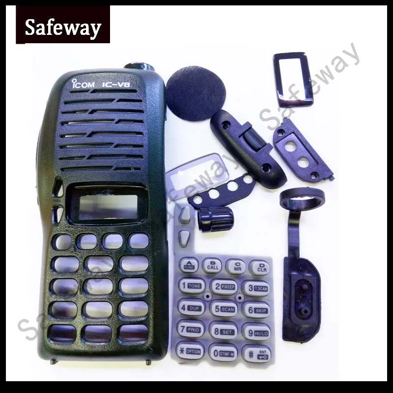 IC-V8 Walkie Talkie Housing Case - Full Protective Cover w/ Keypad ...