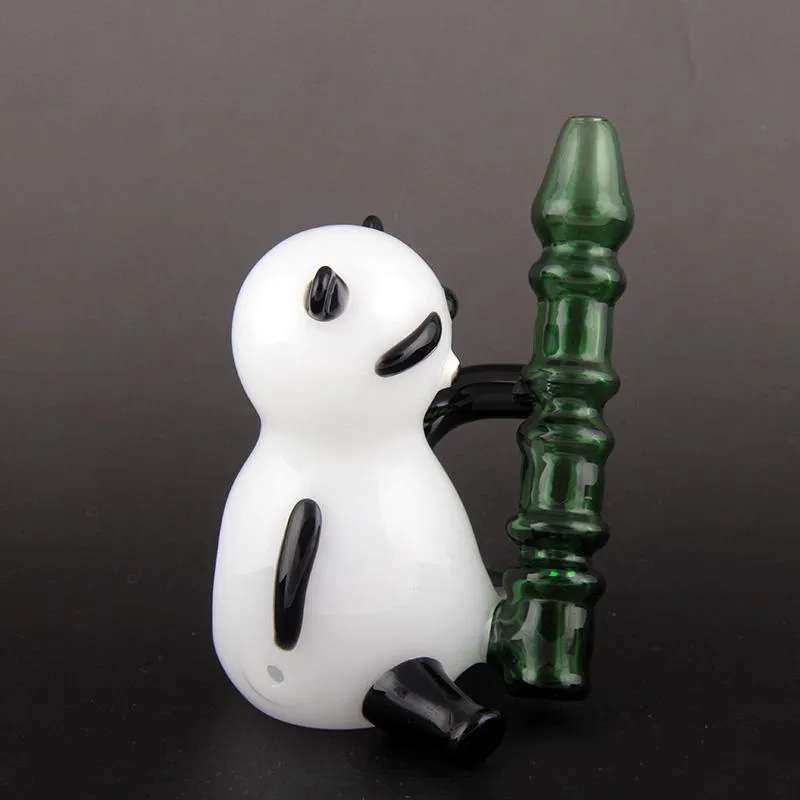 Hot Selling Glass Pipes Creative Panda Style Hand Pipes Spoon Pipes For ...