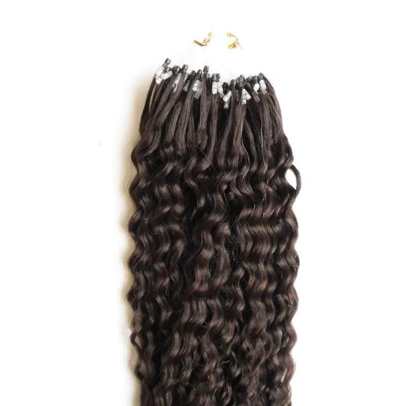 Peruvian Virgin Hair Micro Loop Kinky - Natural Black Curly Micro Bead ...