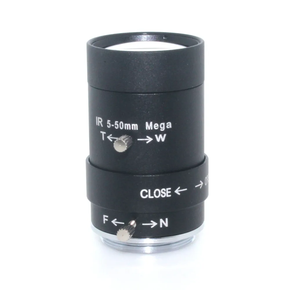 5-50mm Varifocal CS Mount Lens - High Definition Security Camera Lens ...