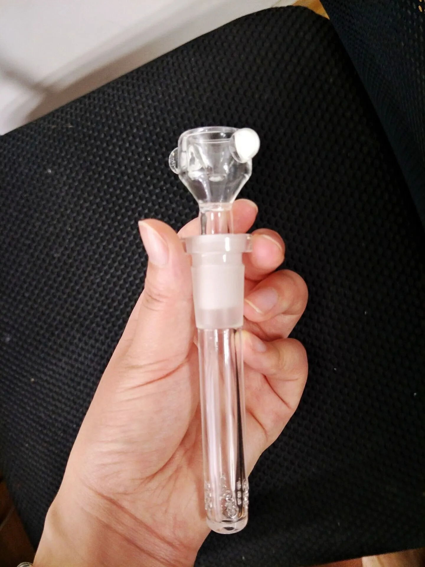 10cm Length Glass Downstem Adapter 14.4mm 18.8mm Joint Down Stem Oil ...