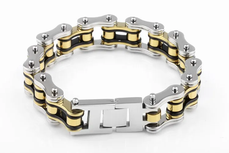 Punk Rock Jewelry Stainless Steel Bicycle Chain Bracelet Biker ...