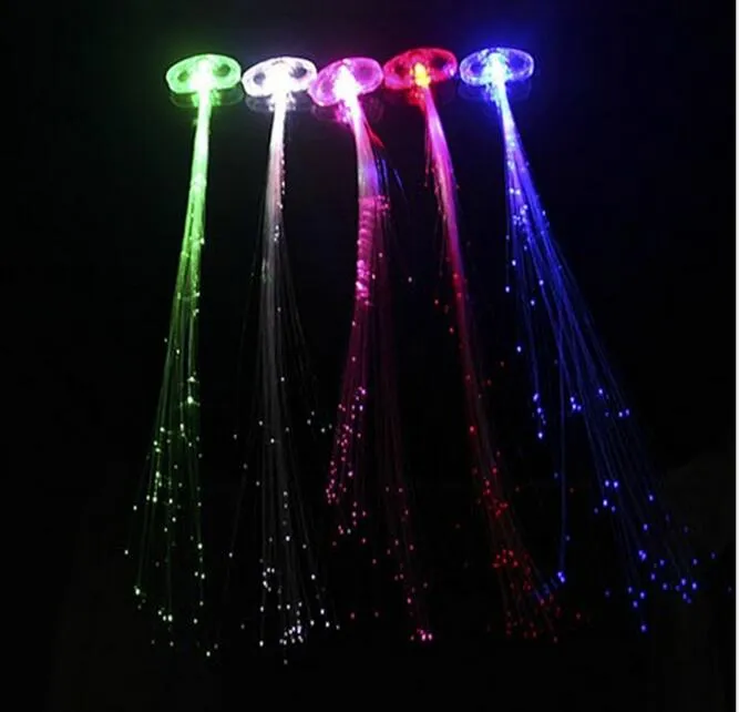 Luminous Light Up LED Hair Extension Flash Braid Party Girl Hair Glow ...