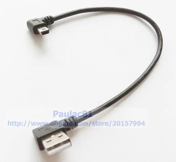 Cables, 90 Degree Left Angled MINI USB 5Pin Male To Left Angled USB2.0 ...