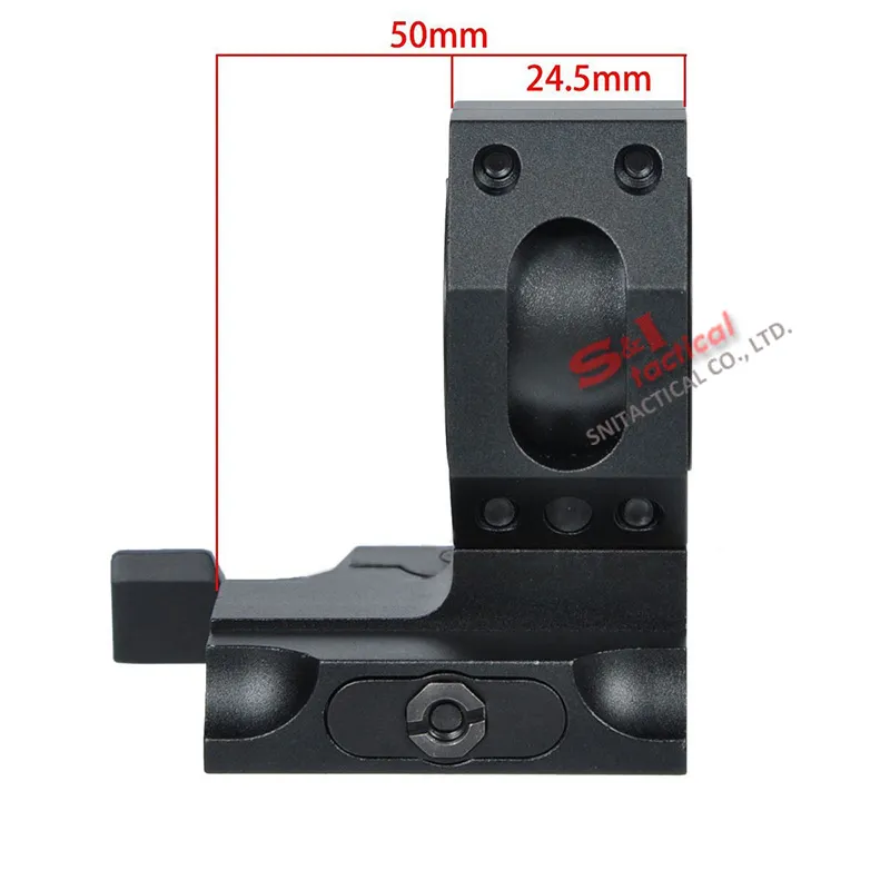 Picatinny Flashlight Mount: Tactical Quick Detach 25/30mm Scope Ring 1 ...