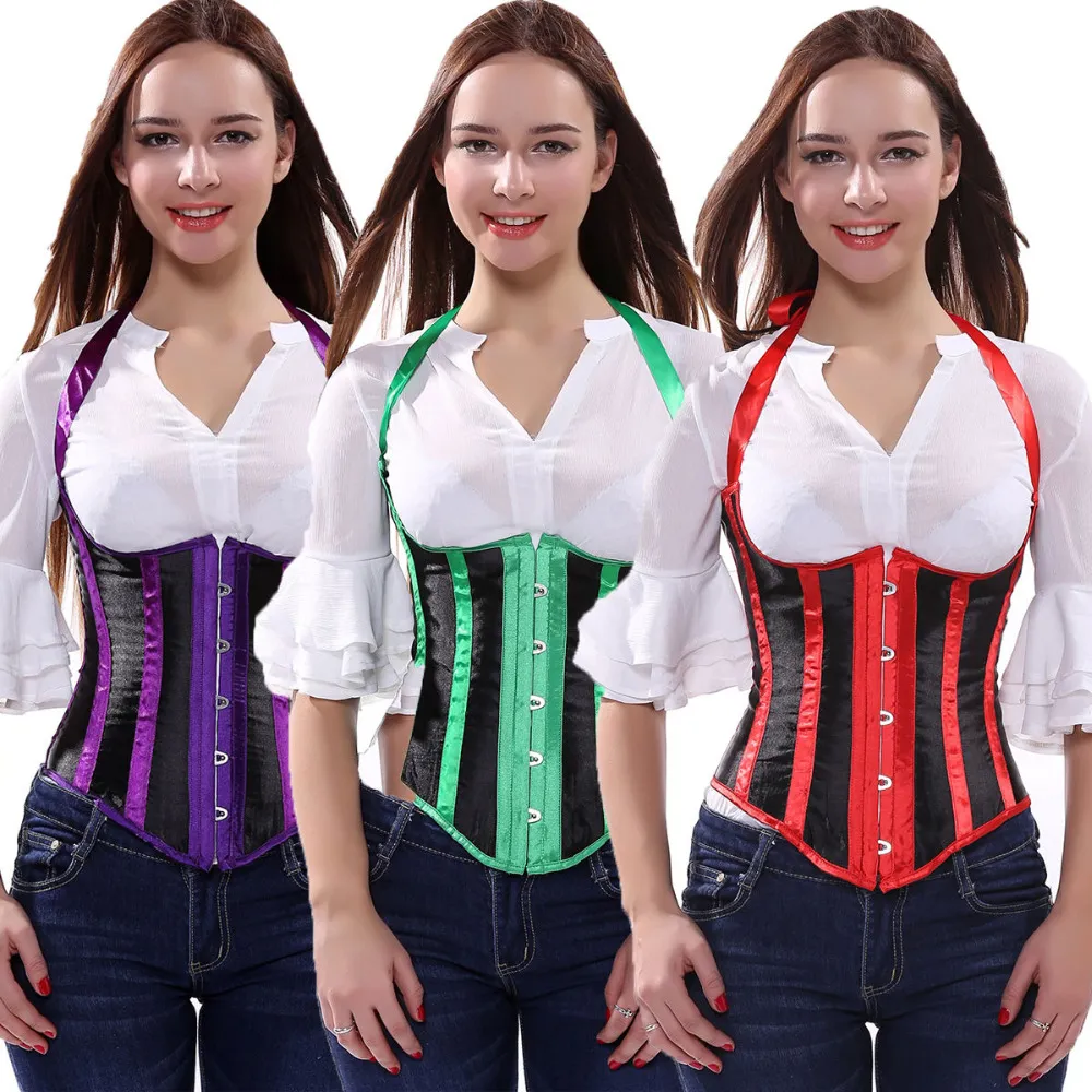 DHgate.com:Stripe Corset: Underbust Bustier Body Shaper Bodysuit, S-6XL ...