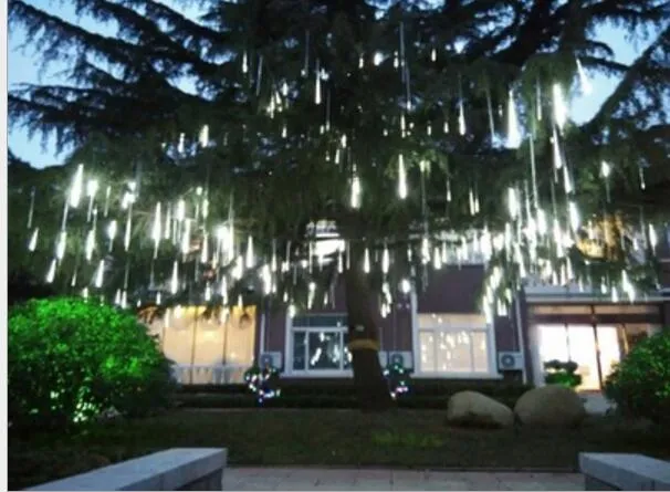 Led Meteor Shower Lights, 30cm Falling Rain Tube String Lights 100 240V ...