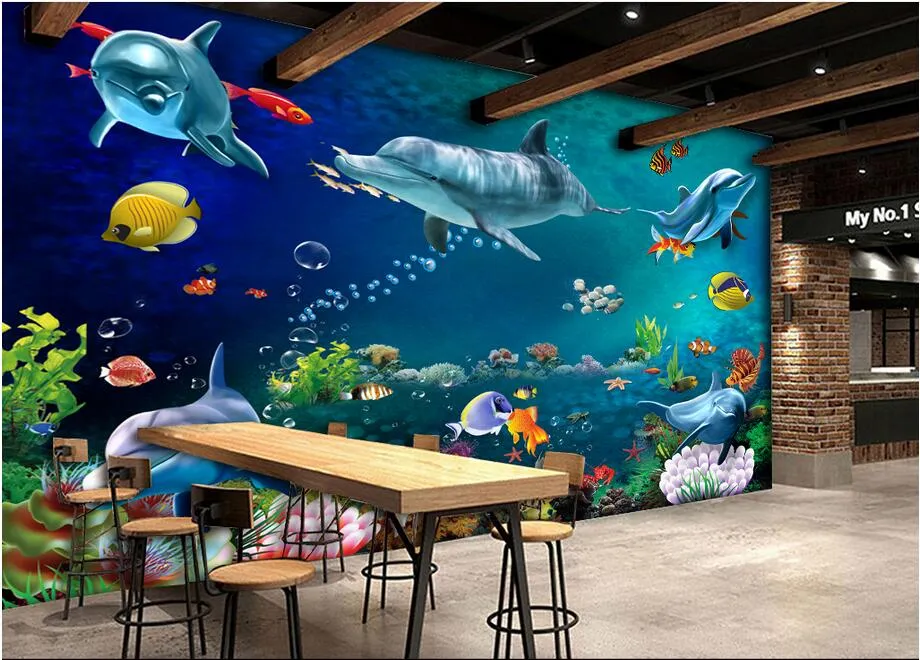 Stunning 3D Wallpapers For Walls: Custom Underwater Scene Mural ...