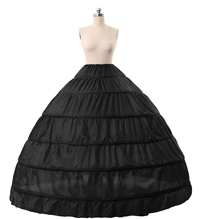 Crinoline Petticoat: 6 Hoops Floor Length Slip, Plus Size Underskirt ...