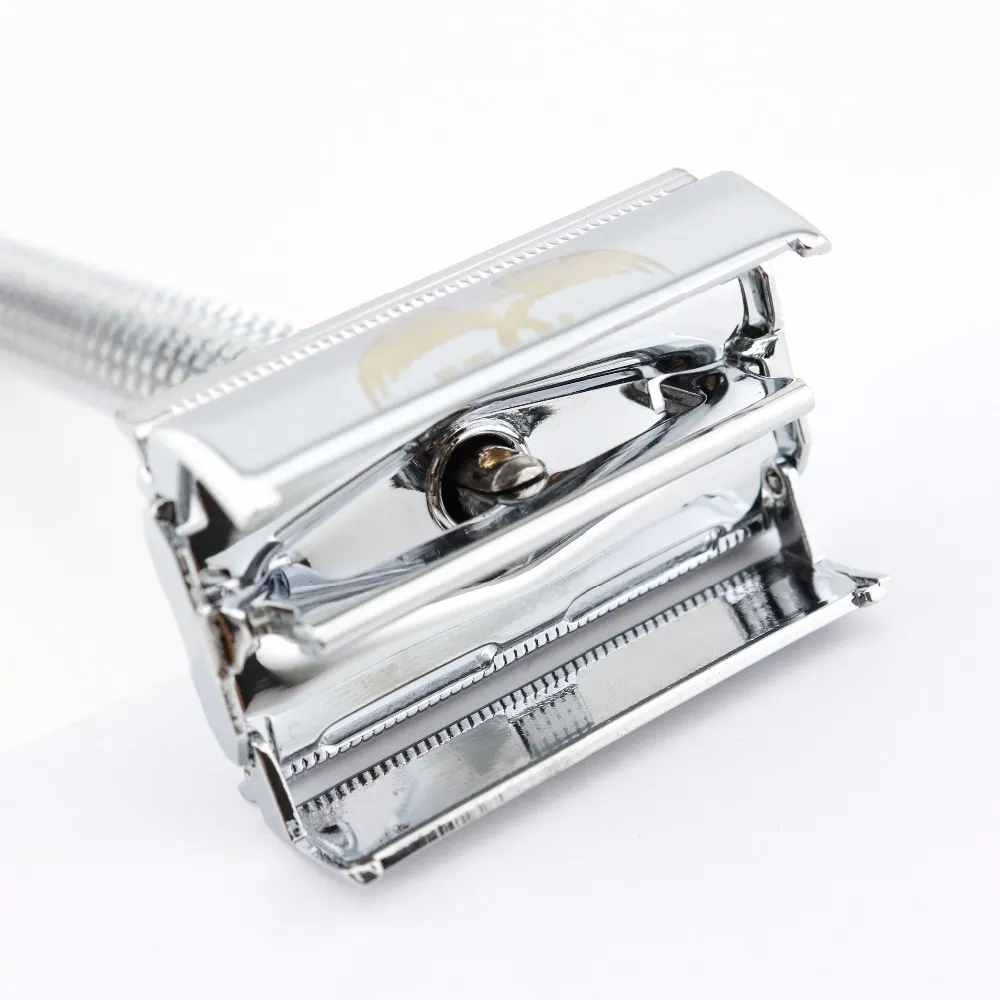 Premium Safety Razor Set - Double Edge Butterfly Razor, Long Handle ...