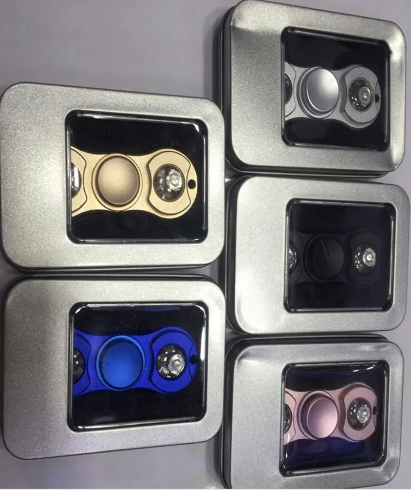 LED Light Hand Spinner Metal Fidget Spinners Finger Fingertip Gyro Tri ...