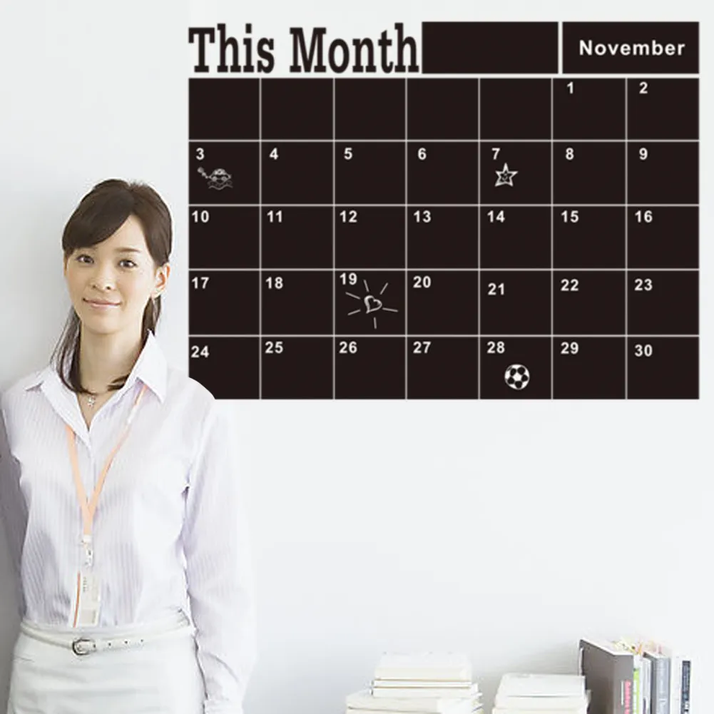 Wholesale Monthly Plan Calendar Chalkboard Wall Calendar Stickers 2020 ...
